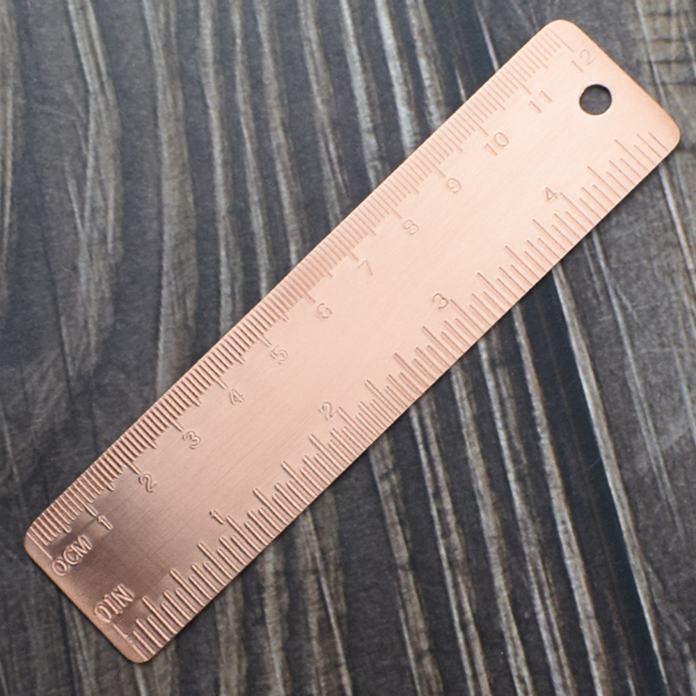 Retro Metal Copper Ruler Scale Rose Golden Measuring - Temu Australia