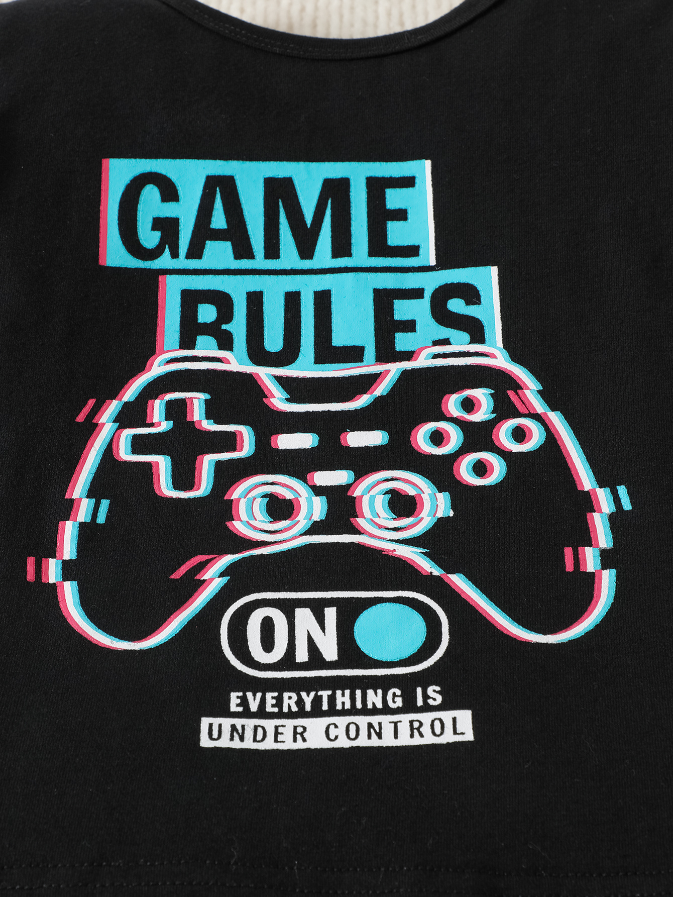 Boys Game Console Short Sleeves Round Neck Cotton T shirt - Temu United ...