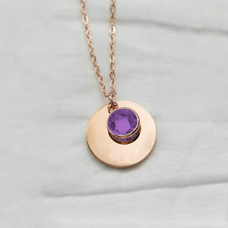 Twelve Birthstone Personalized Custom Necklace Stainless - Temu Ireland