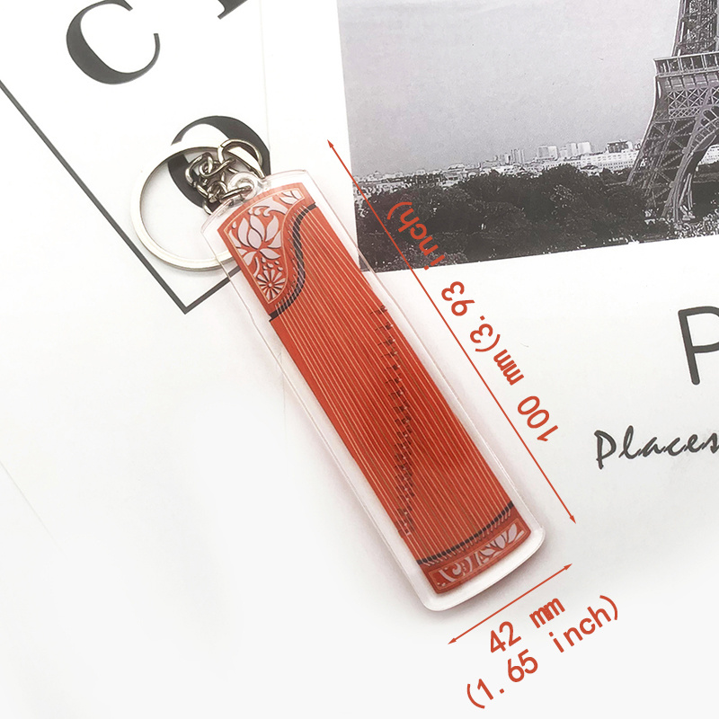 Musical Instrument Keychain Acrylic Simulation Guitar Piano - Temu