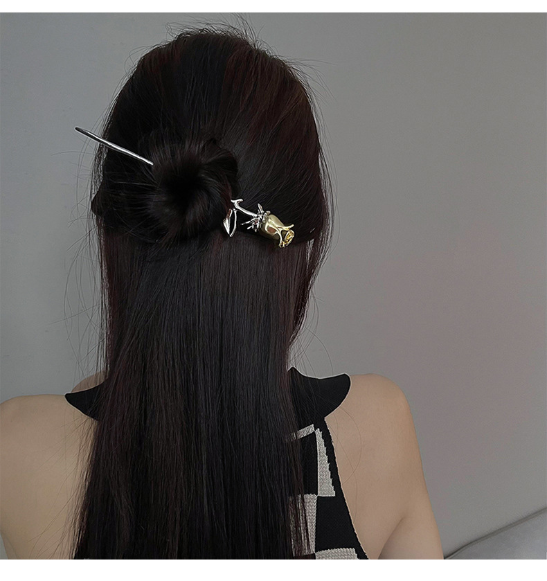 Hair Pin Buns Rose Accessories Women - Temu United