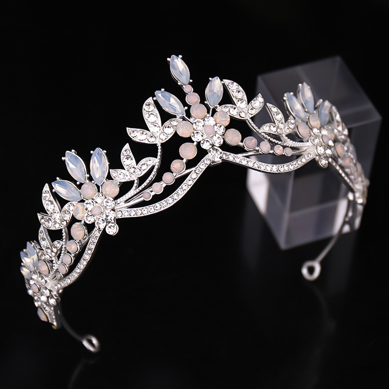 Golden Silvery Crown Wedding Hair Accessories Crystal - Temu United Kingdom