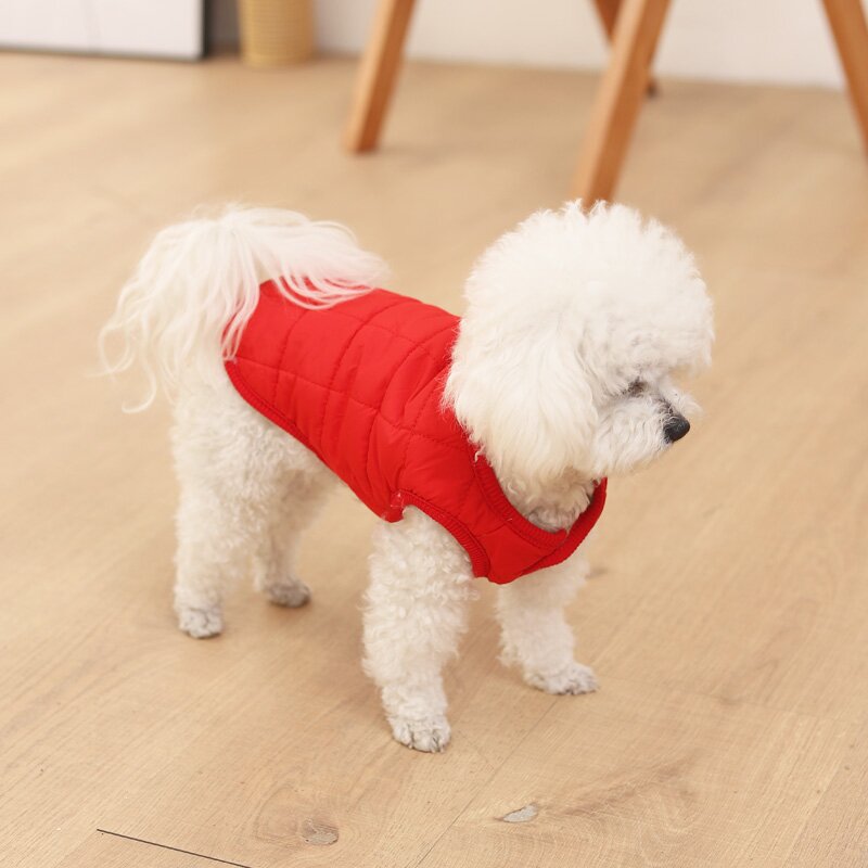 Pet Winter Fleece Thickened Cotton Coat Snap Button Coat Comfortable ...