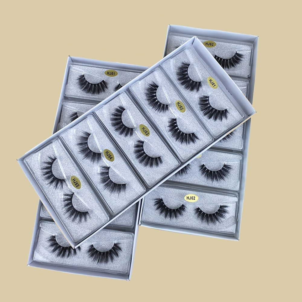 20 Pairs Lashes Bulk 3d Mink Lashes Bulk Extension Natural Long False ...
