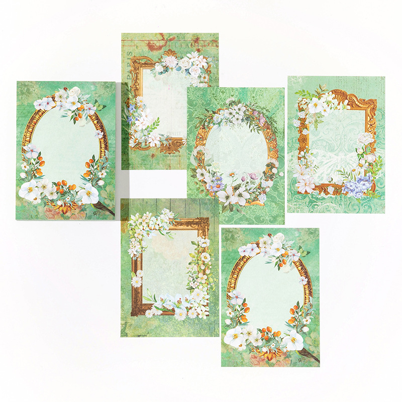 80pcs Pack Memo Pad Sticky Notes Vintage Flower Decorative Message ...