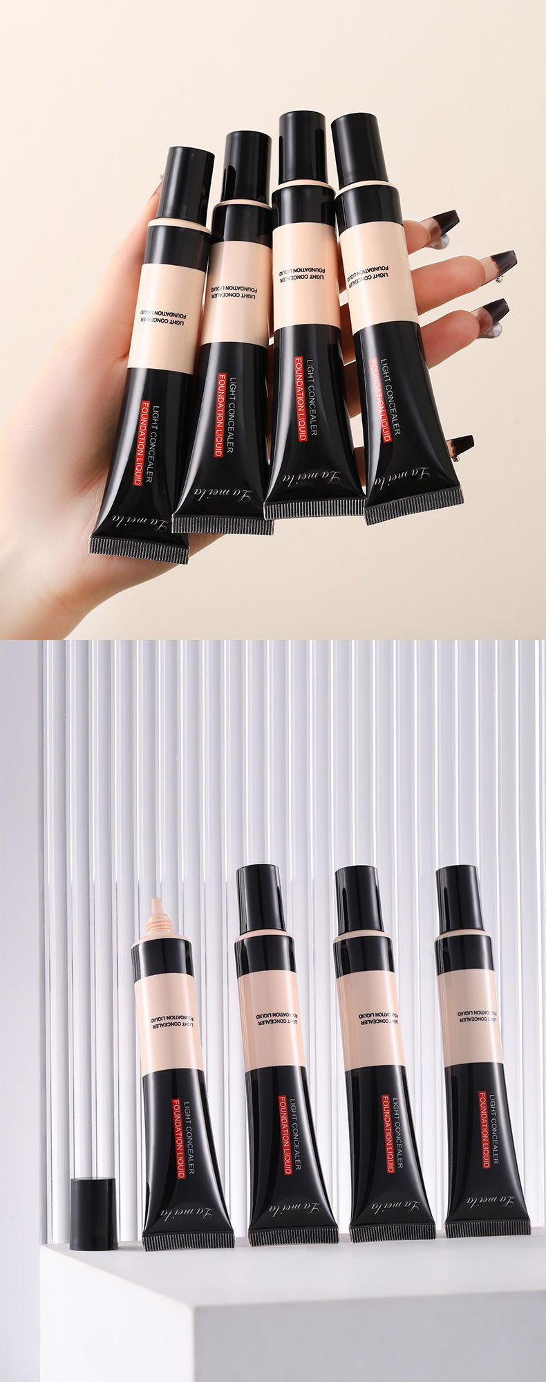 4 color Concealer Liquid Foundation Lightweight Oil Control - Temu