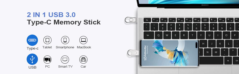 usb c flash drive 32gb 64gb 128gb 2 in 1 usb 3.0 - Temu Canada