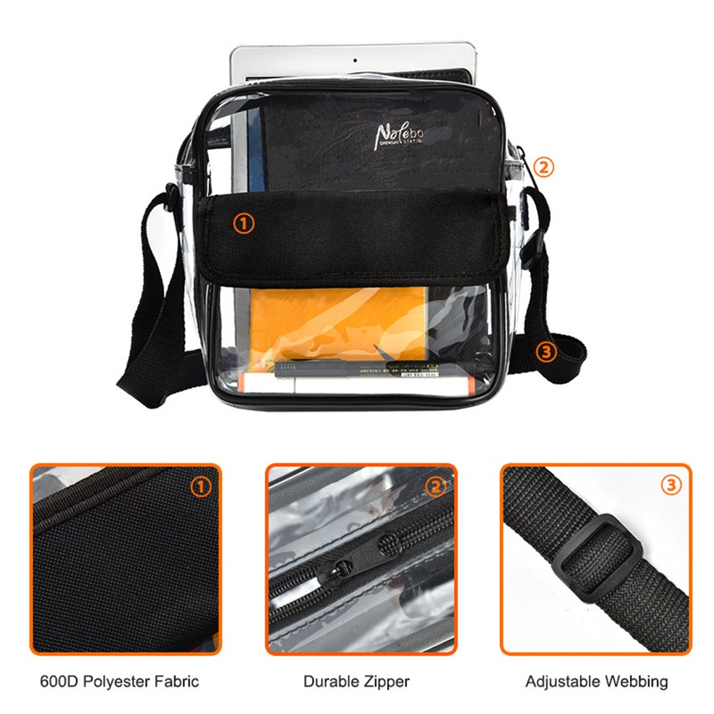 Clear Plastic Tote Bag Women Transparent Handbag Zip Purse - Temu Australia