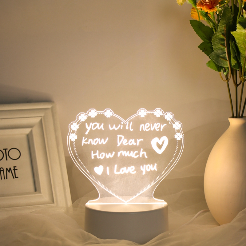 Acrylic Luminous Message Board Memo Night Light Usb Powered - Temu ...