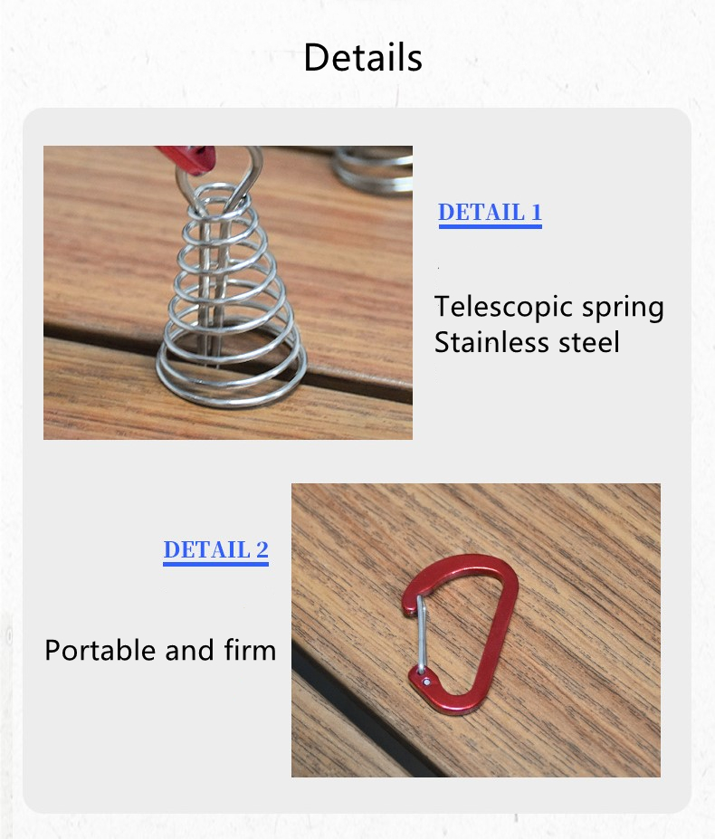 2pcs Telescopic Spring Design Deck Peg For Secure Outdoor Camping And ...