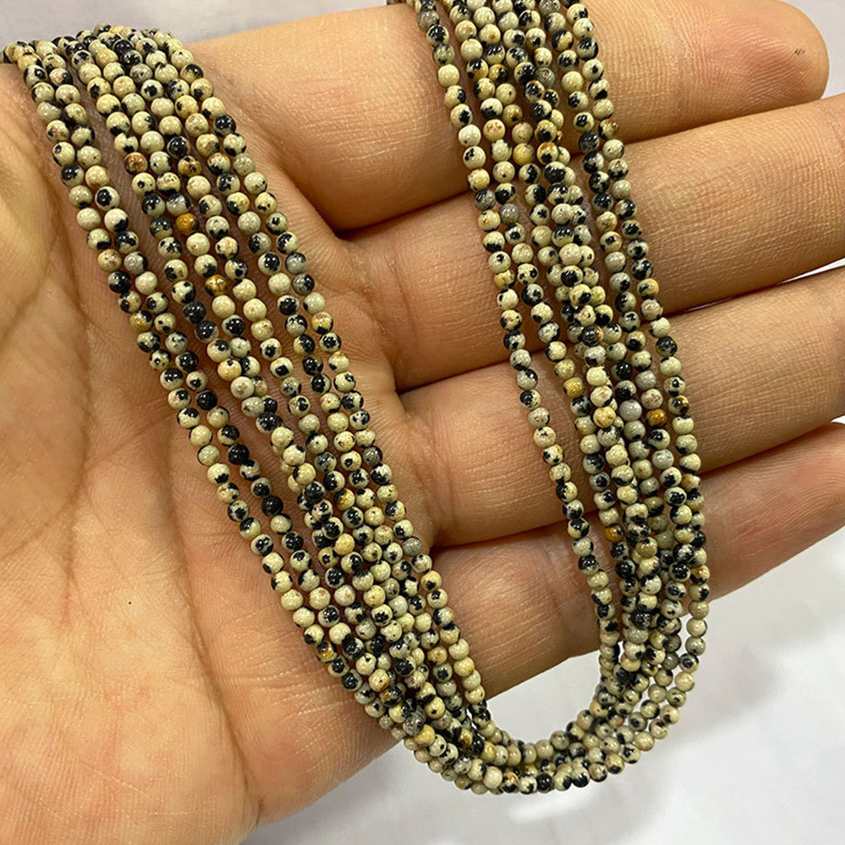 3mm Natural Stone Orb Loose Beads Semi finished Diy Necklace - Temu New ...