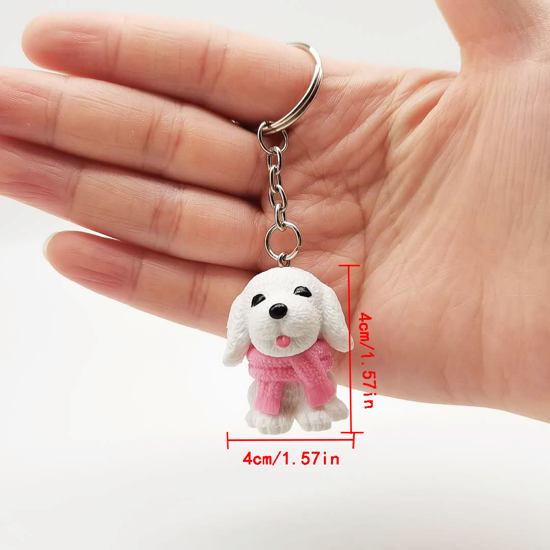 Cute Cartoon Puppy Pvc Keychain Bag Pendant - Jewelry & Accessories ...