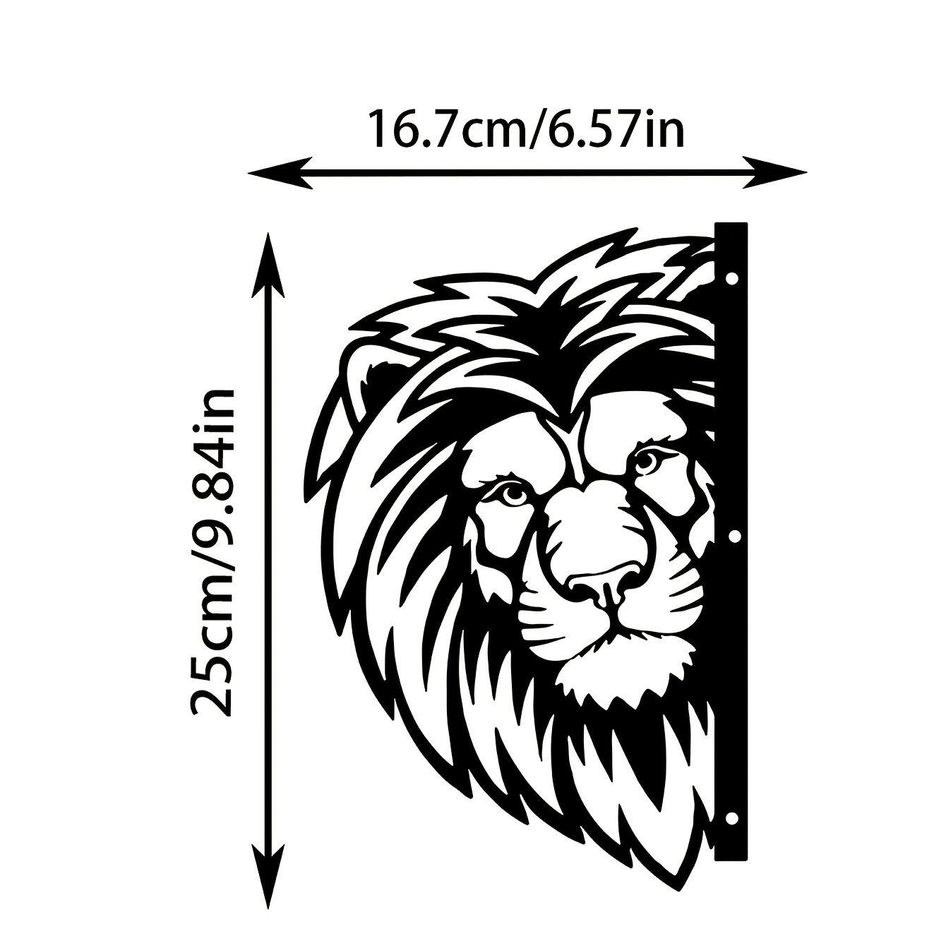 Animal Peeping Lion Branch Steel Silhouette Metal Wall Art - Temu New ...