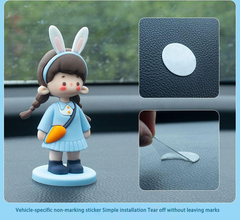 Car Couple Ornaments Creative Cute Car Center Console Car Interior ...