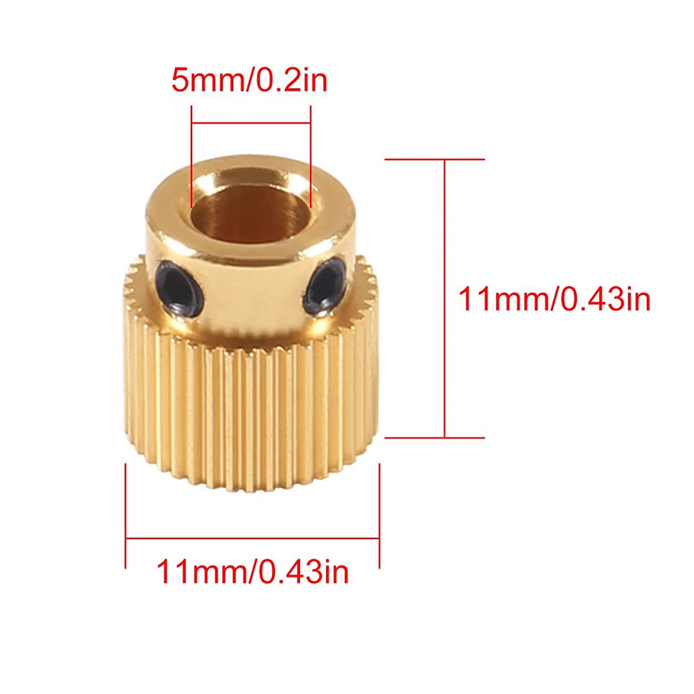 8pcs 40 치아 압출기 드라이브 기어 휠 Cr 10 Cr 10s S4 S5 3 3 Pro Mk78 렌치가있는 3d 프린터와
