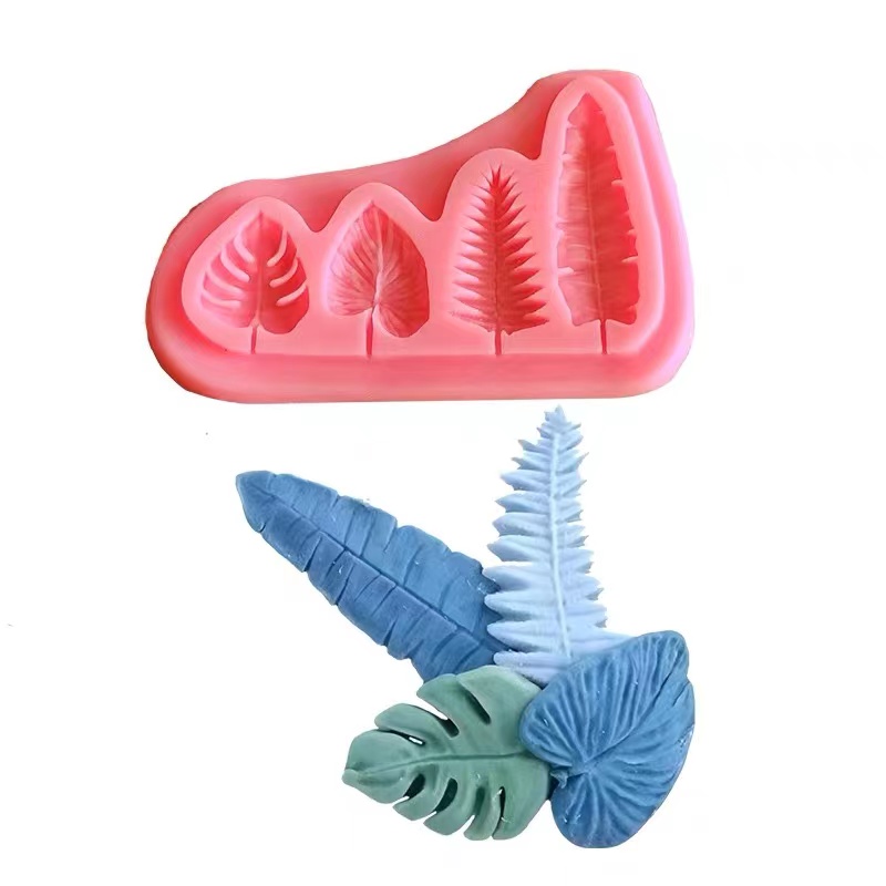 Leaf Fondant Silicone Mold Banana Leaf Palm Leaf Chocolate - Temu