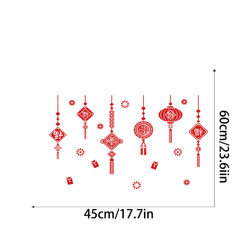 Chinese Knot Pattern Window Decorations Wall Stickers Living - Temu ...