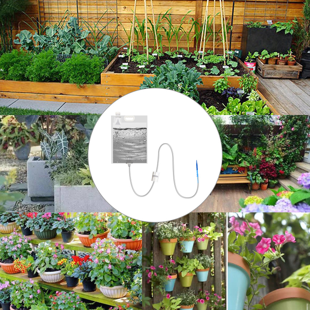 1pc 自動散水ドリッパー注入バッグ調節可能な植物の花の水家庭菜園植物花点滴灌漑散水キット Temu Japan