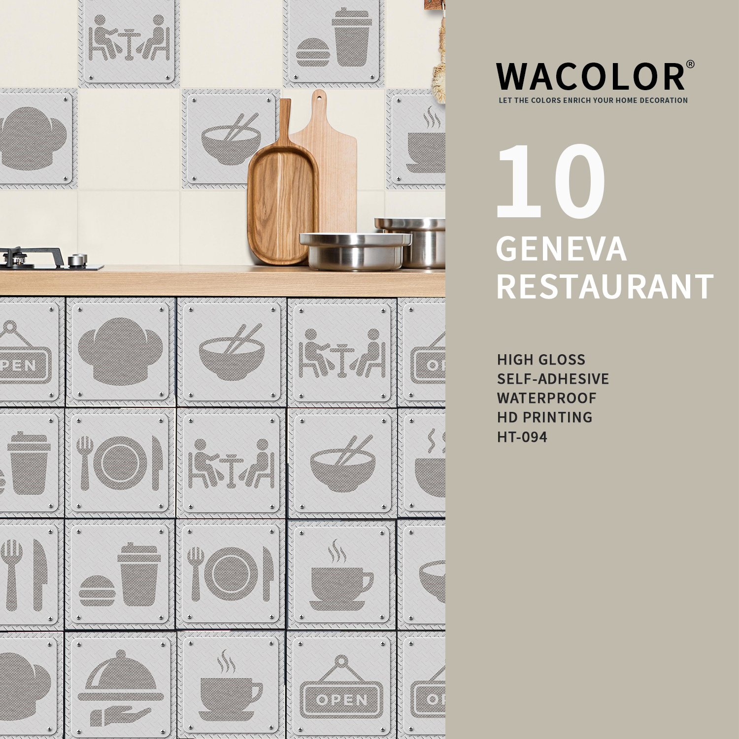 Waterproof Self Tile Stickers Kitchen Bathroom - Temu Australia