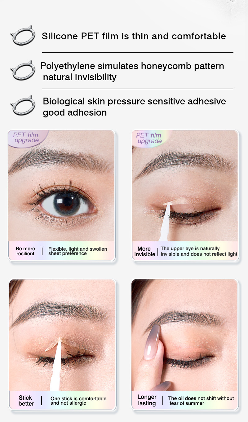Double Eyelid Stickers Invisible Realistic Eyelid Stickers Inner Double ...