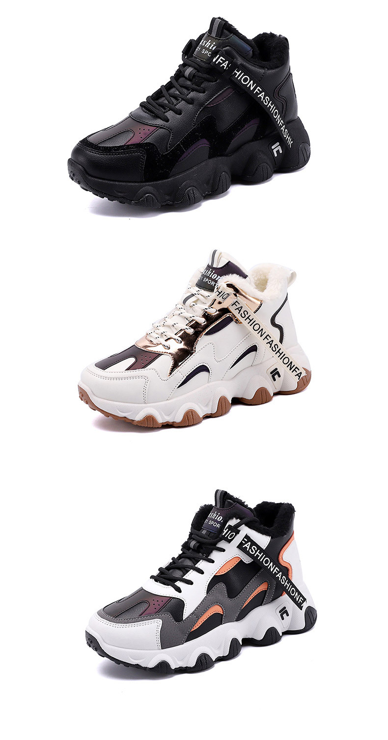 lace anti slip skate sneakers plush inner thick sole high - Temu Australia