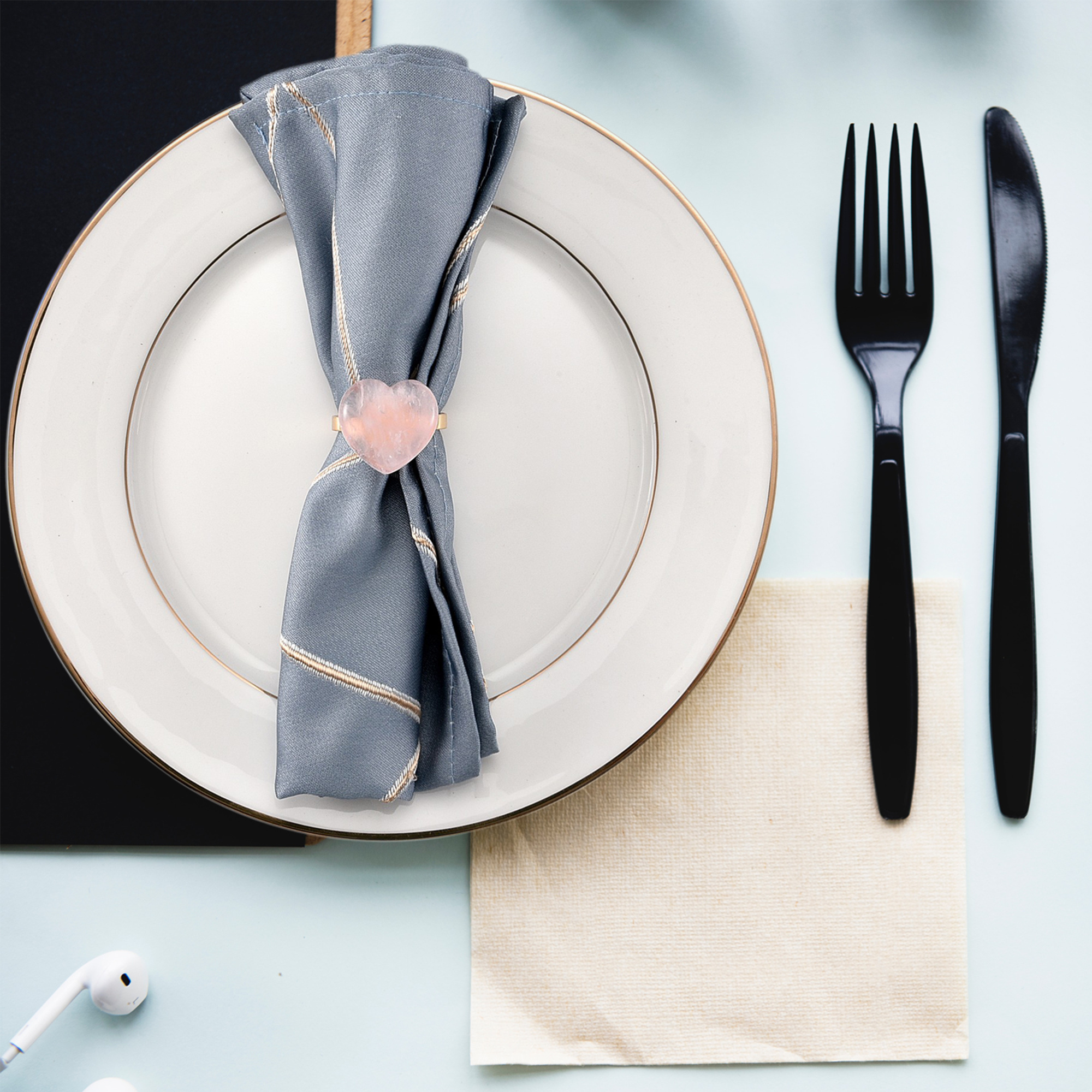 Purple Heart Crystal Napkin Ring Valentine's Day Napkin - Temu Australia