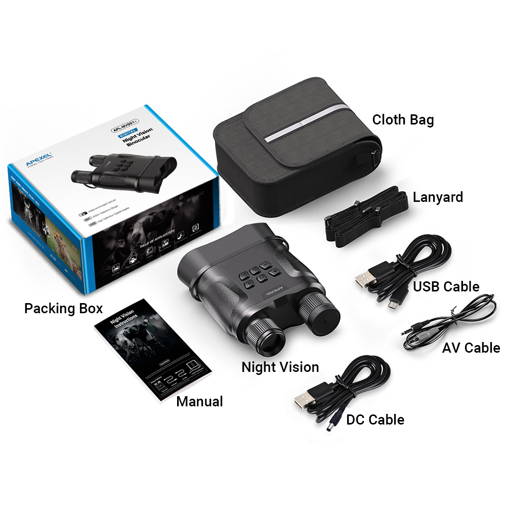 Apexel Digital Night Vision Binoculars With Video Recording Hd Infrared ...
