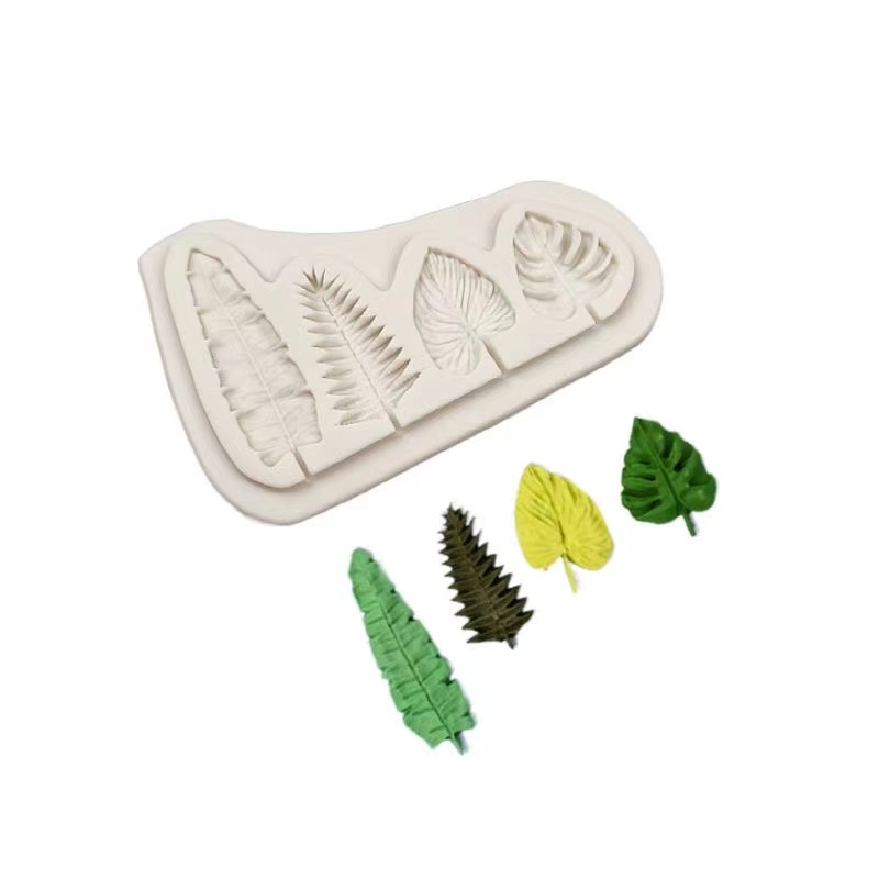 Leaf Fondant Silicone Mold Banana Leaf Palm Leaf Chocolate - Temu