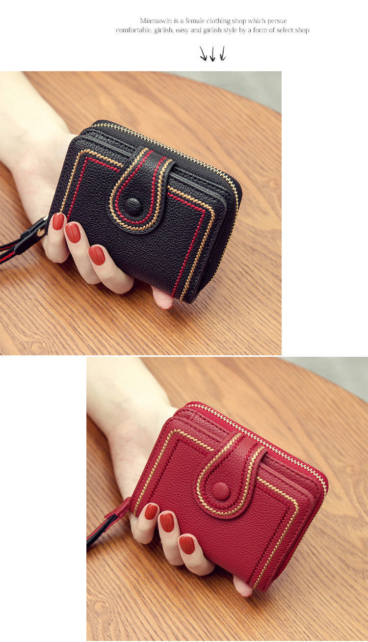 Small Fashionable Coin Purse Faux Leather Wallet Zipper - Temu United ...