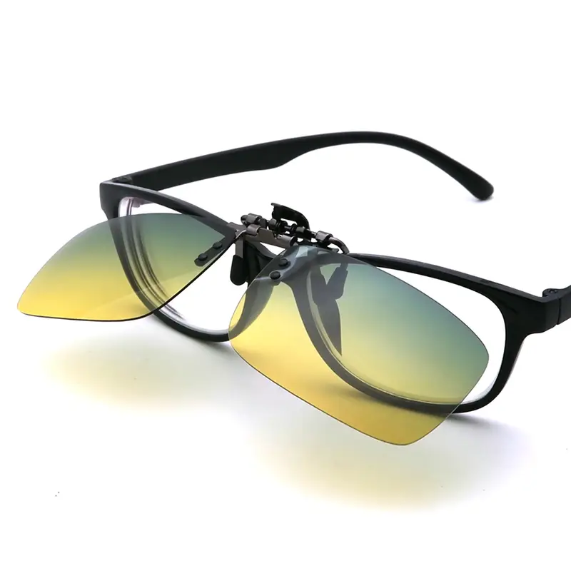 Unisex Polarized Flip Up Clip On Sunglasses For Day And Night Driving