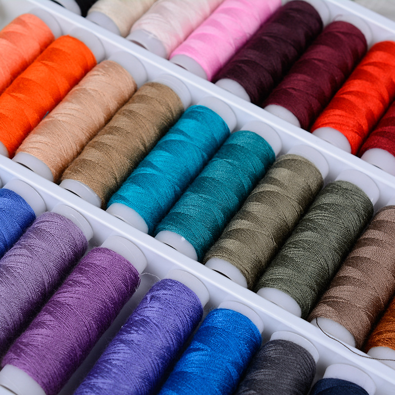 Sewing Thread 39 Colors Rainbow - Temu