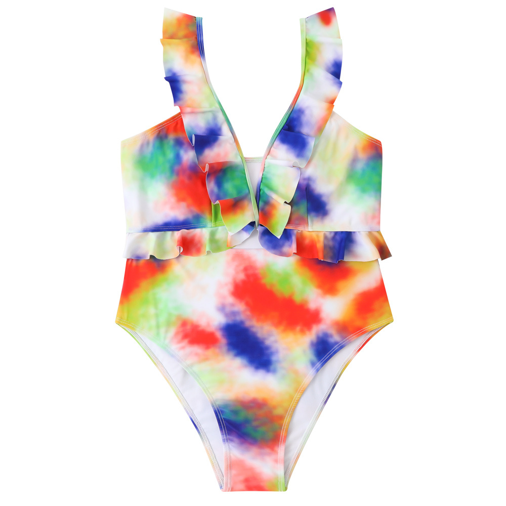 Plus Size Tie Dye Piece Swimsuit Women's Plus - Temu Canada