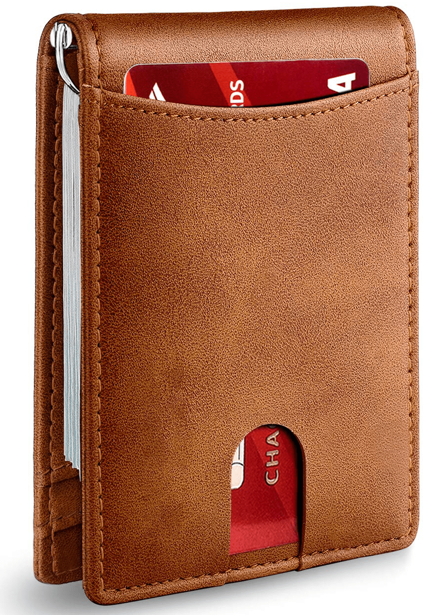 1pc Mens Slim Wallet With Money Clip Austin Rfid Blocking - Temu