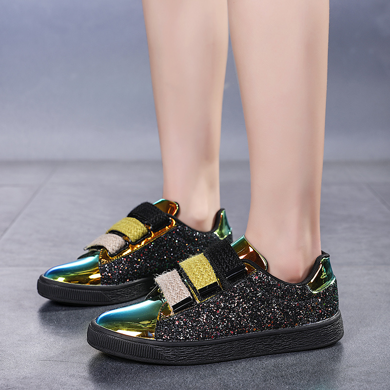 Women's Sequin Skate Shoes Low Top Lightweight Round Toe - Temu United ...