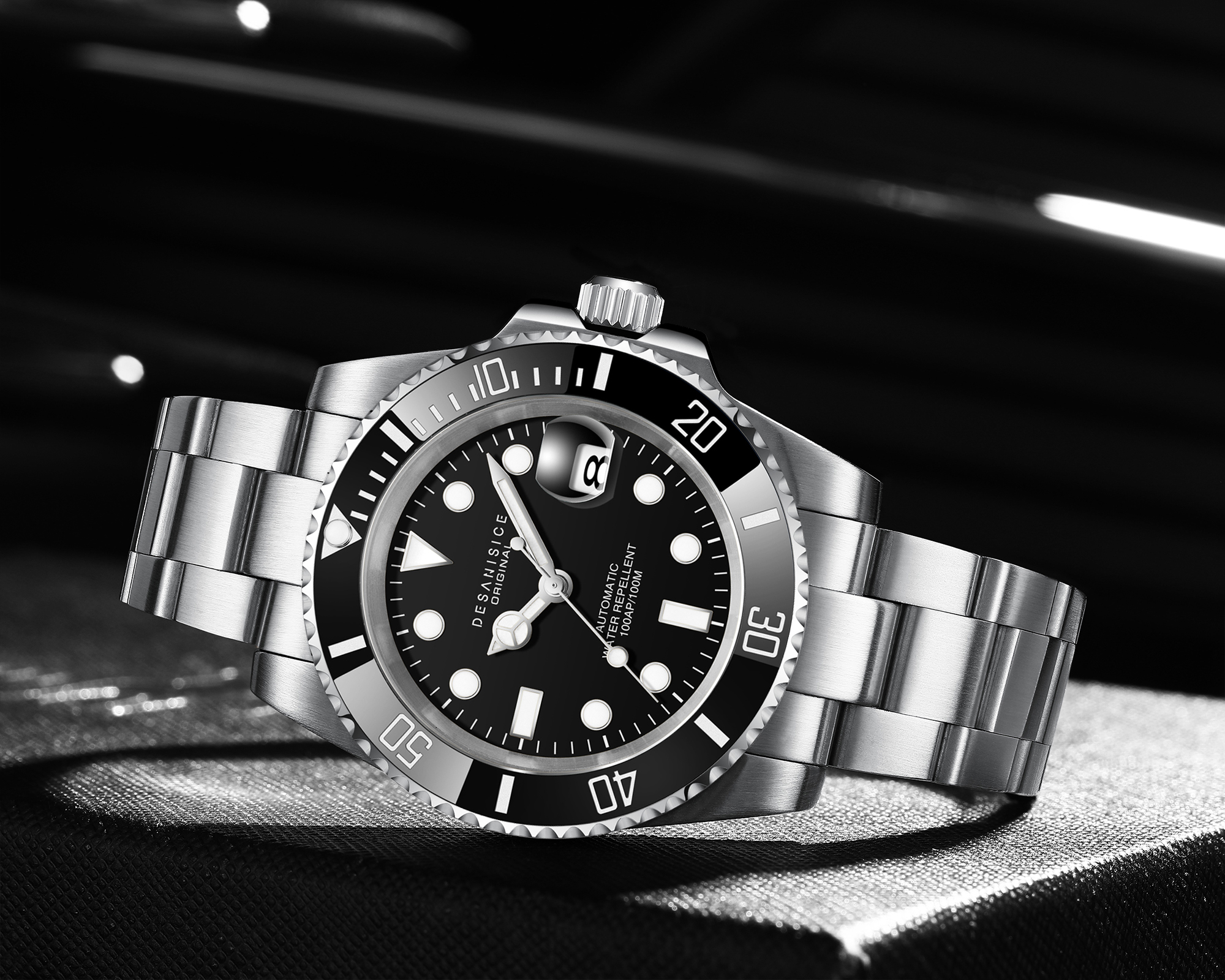 Reloj Mecánico Automático Impermeable De Alto Rendimiento De Acero