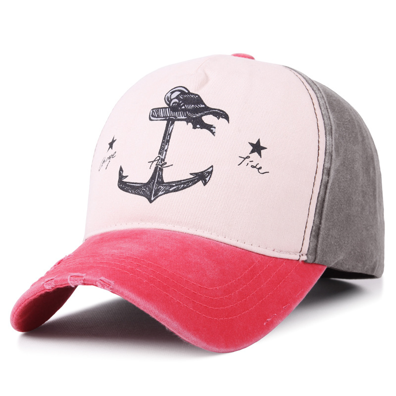 new mens and womens printed letter boat color baseball cap made of ...