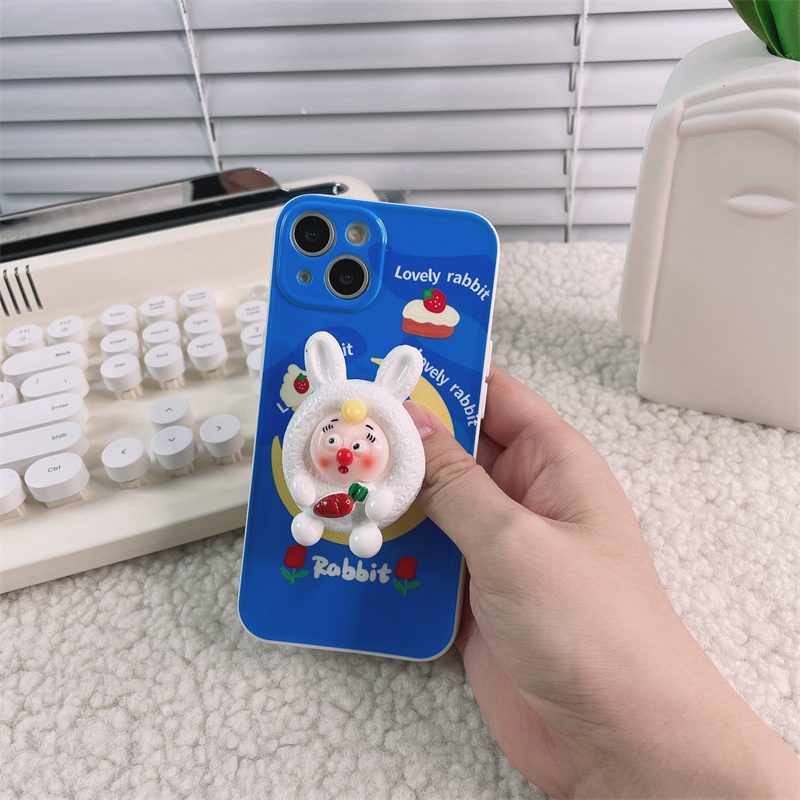 Moon Pattern Stand Porcelain White Varnish Soft Phone Case - Temu ...