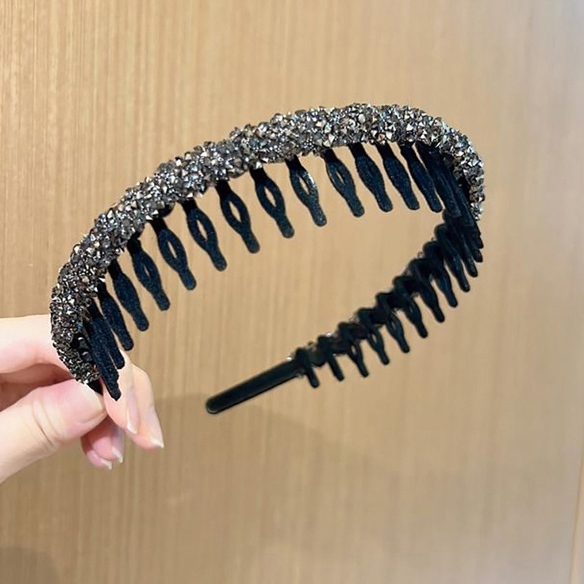 Sparkling Rhinestone Hairband Non Slip Crystal Hair Hoop Temu New Zealand