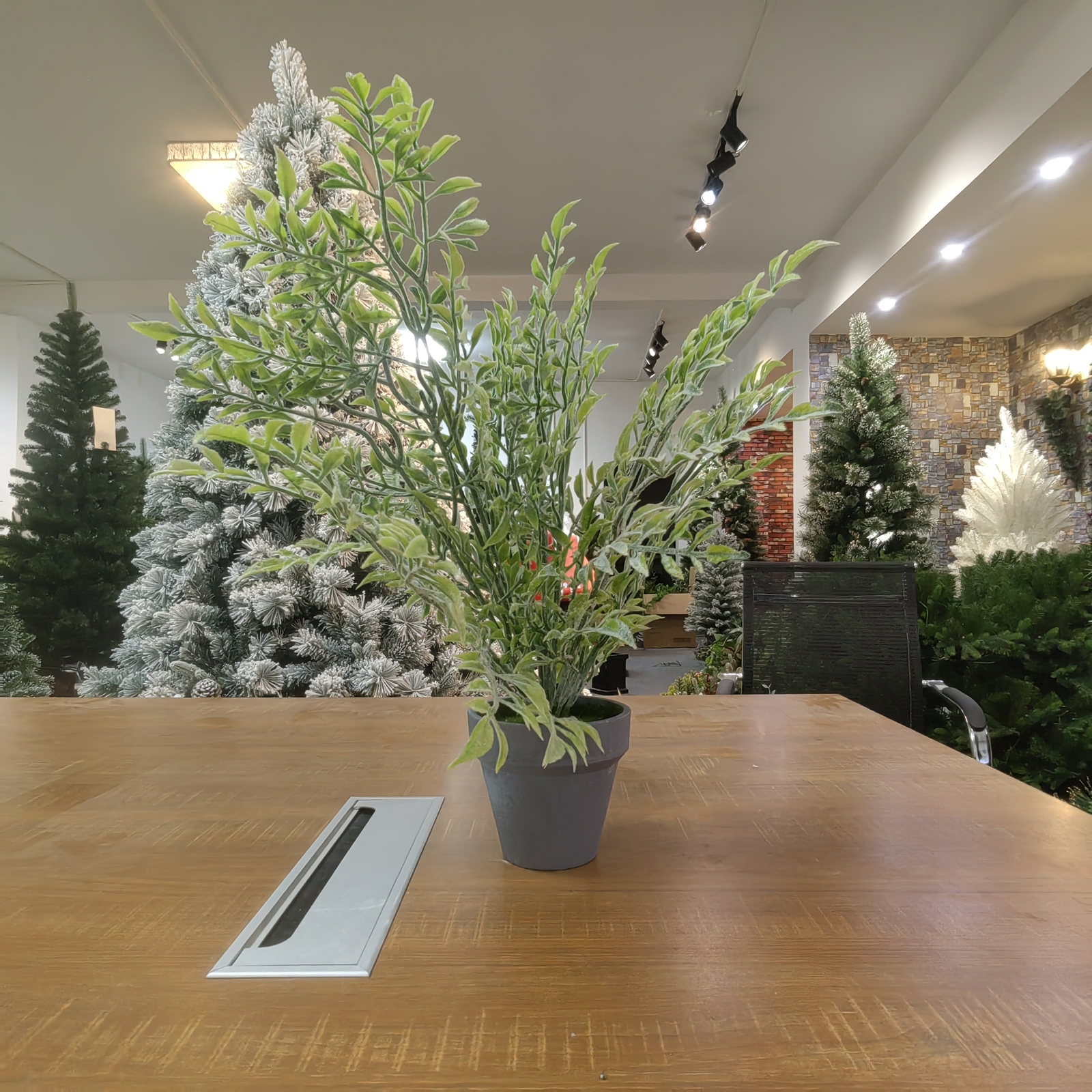 1pc artificial potted plant simulation green leaf potted plant 42 5inch ...