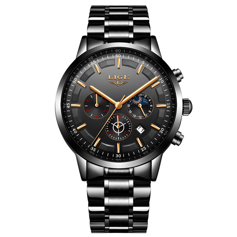 2022 New Lige Watches Men Quartz Top Brand Analog Military Male Watches ...