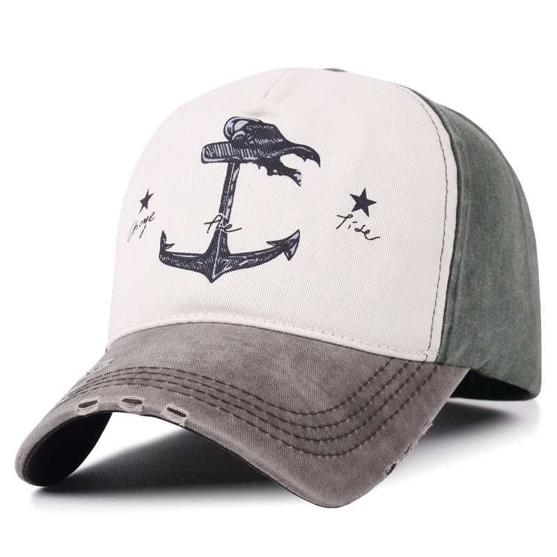 new mens and womens printed letter boat color baseball cap made of ...