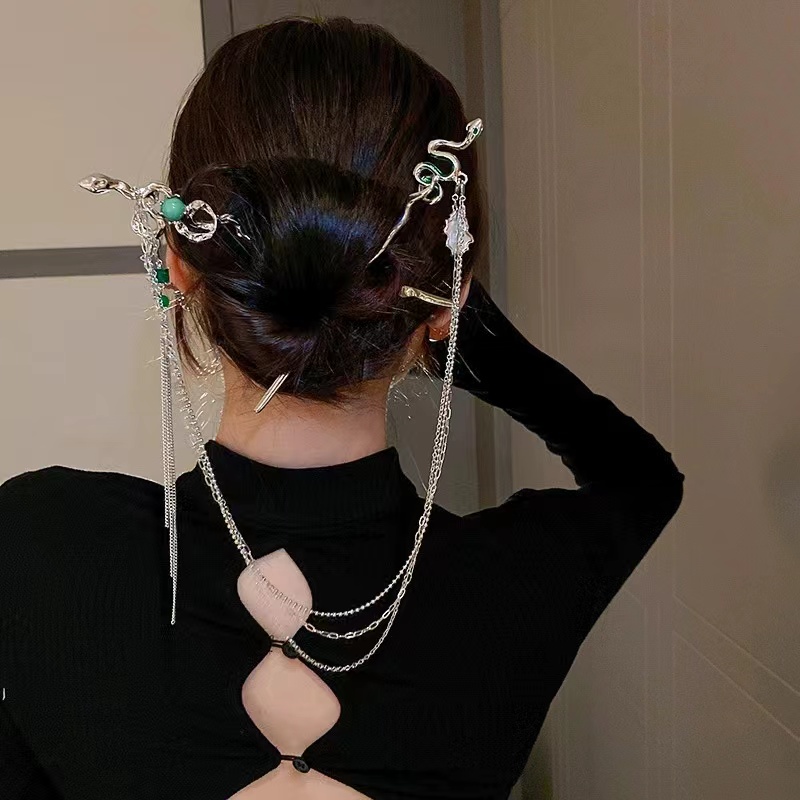 Horquilla De Pelo Doble Para Mujer, Moño De Pelo De Estilo Chino ...