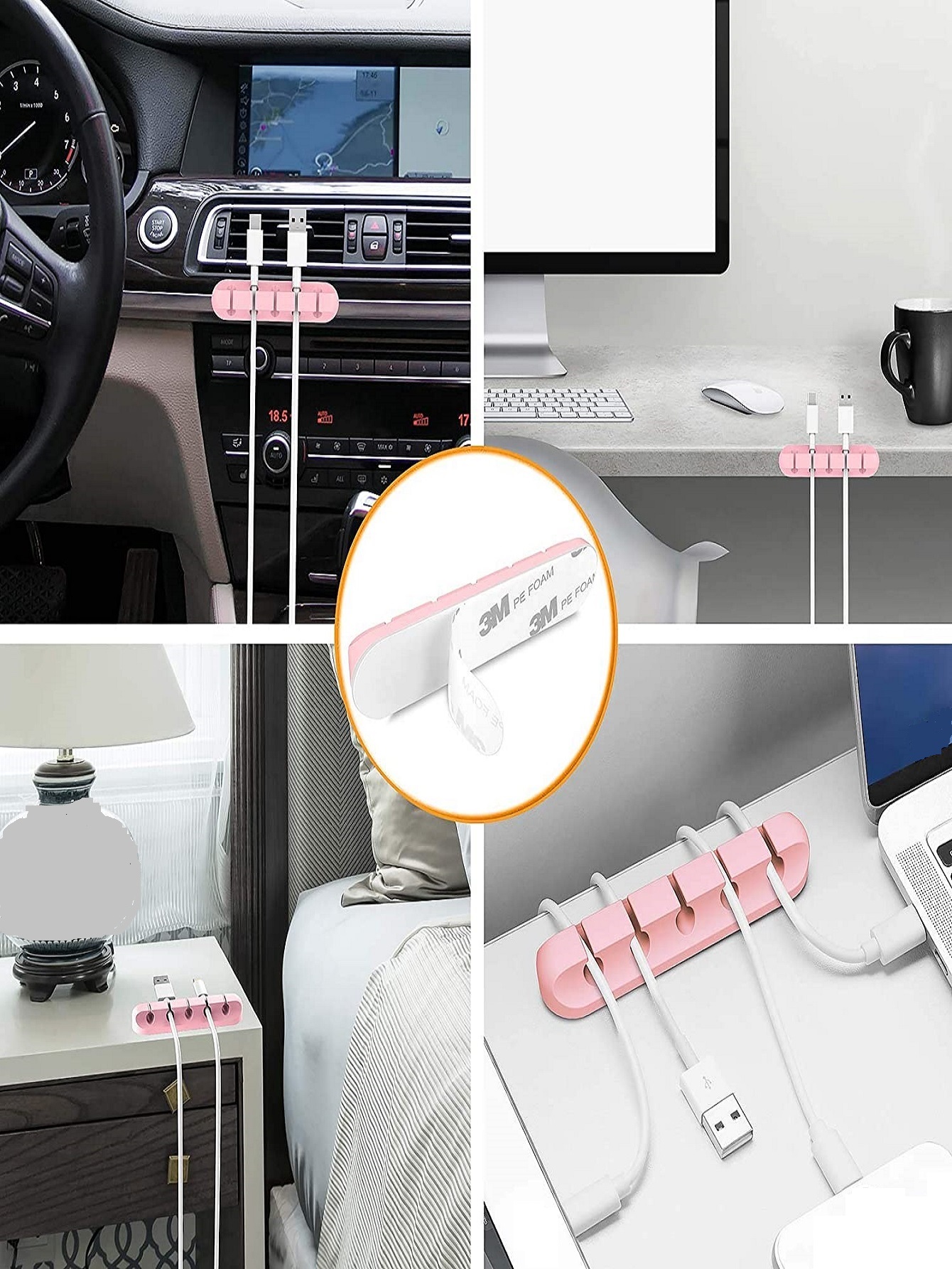 Organize Desk Cable Holder Clips Ultimate Desktop Cable - Temu