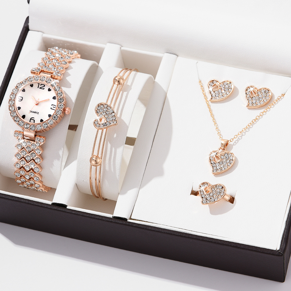 6pcs Watch Jewelry Set Fancy Women Watches Jewelry Sophisticated And ...