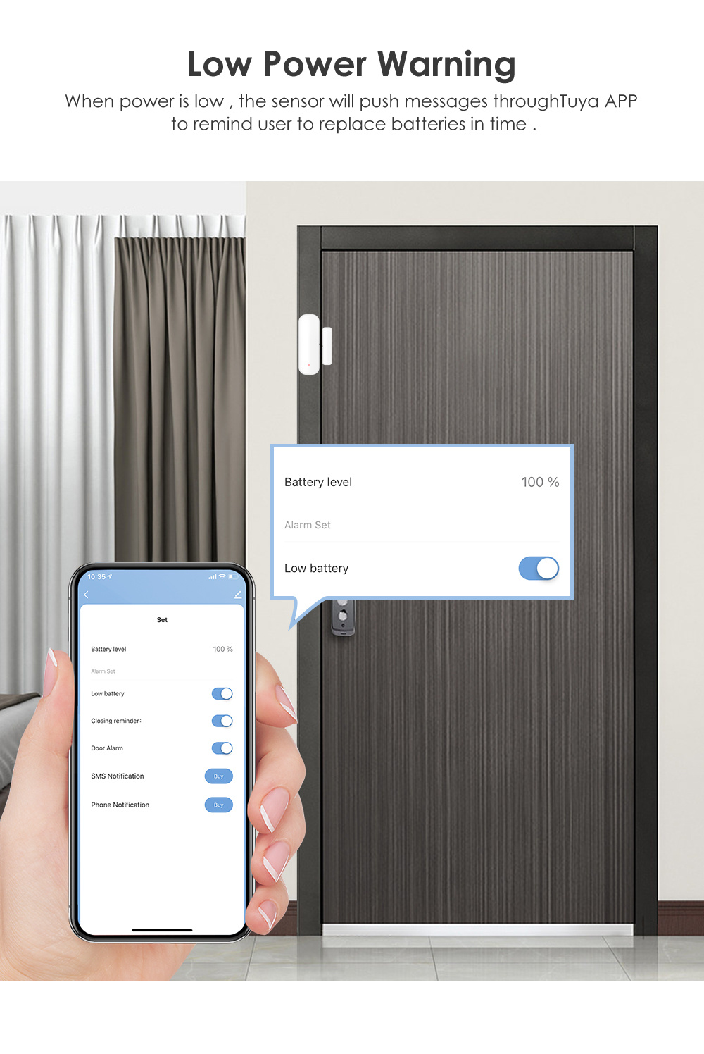 Smart Home Security: Wifi Door/window Sensor Google - Temu New Zealand