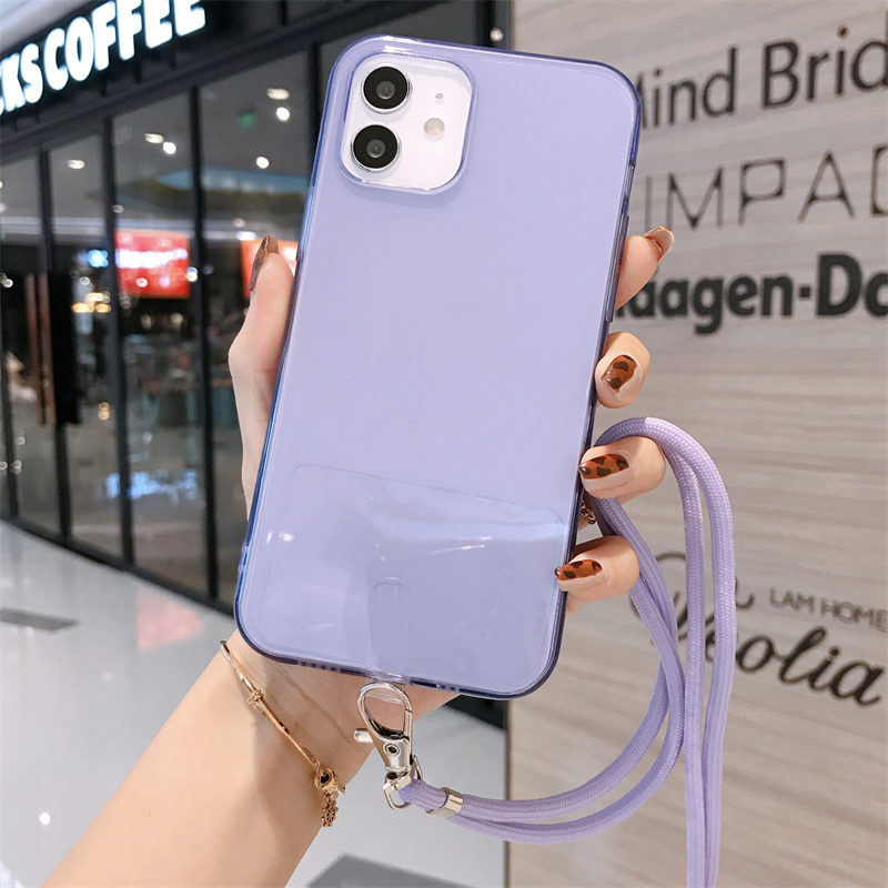 Tpu Colorful Long Lanyard Phone Case - Temu United Kingdom