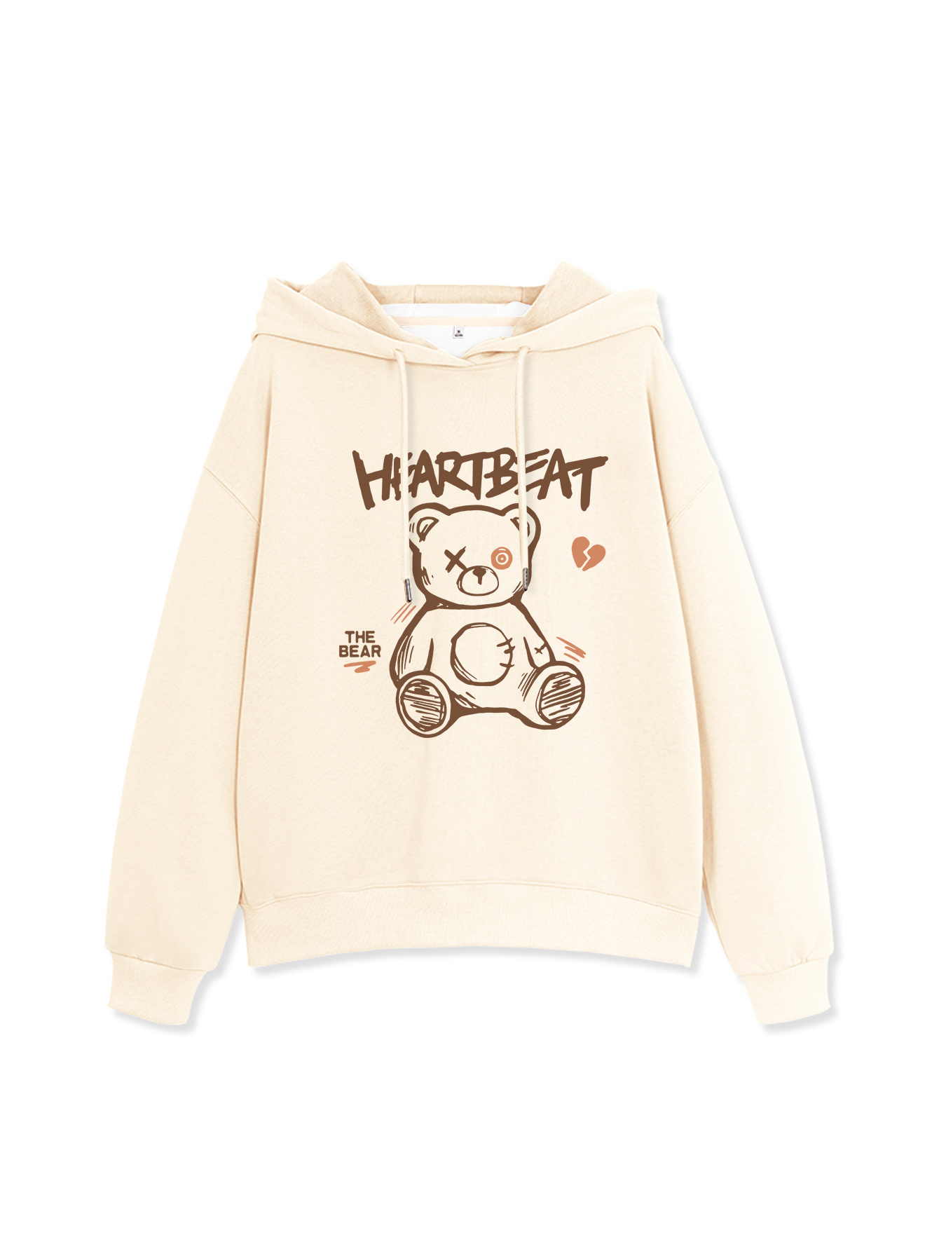 Cute Cartoon Teddy Bear Print Hoodie Long Sleeve Casual - Temu New Zealand