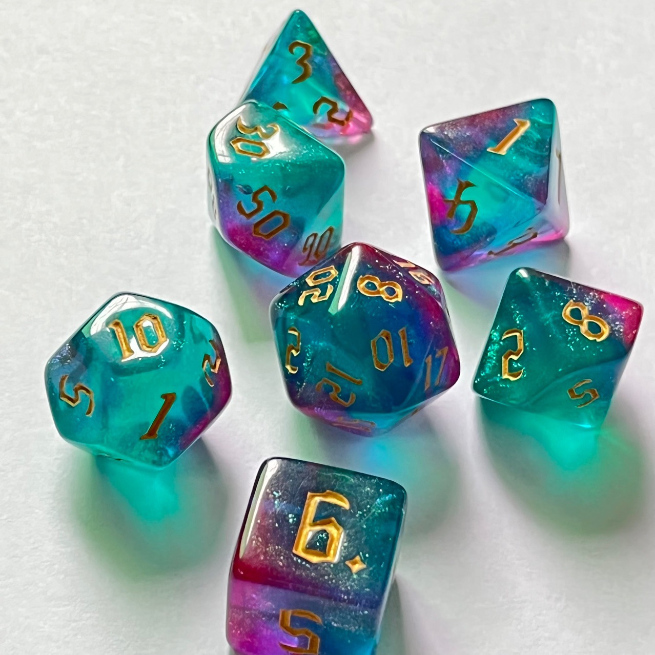 Game Collection Dice For Desk Double Color Changing Dragon - Temu
