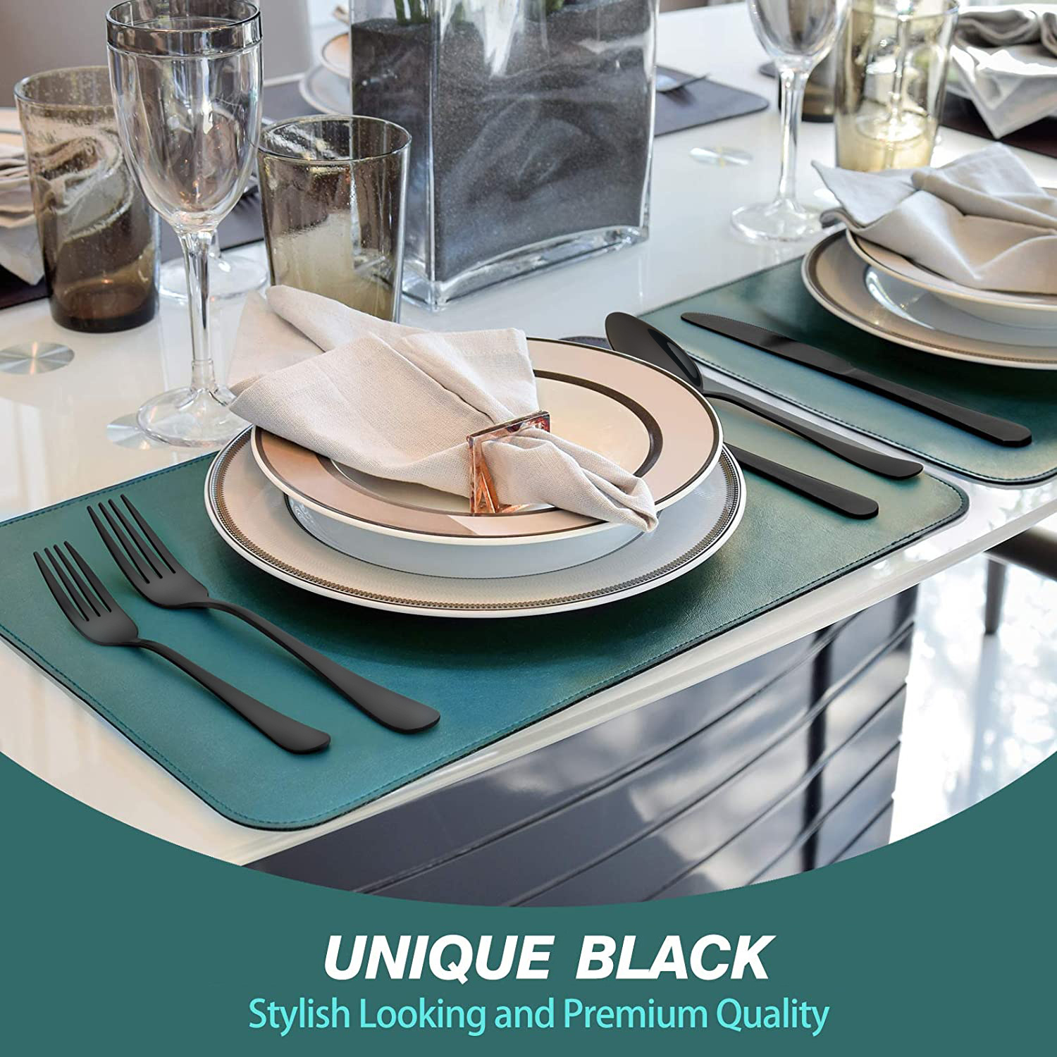 Stainless Steel Flatware Set Steak Knife Fork Spoon Set - Temu