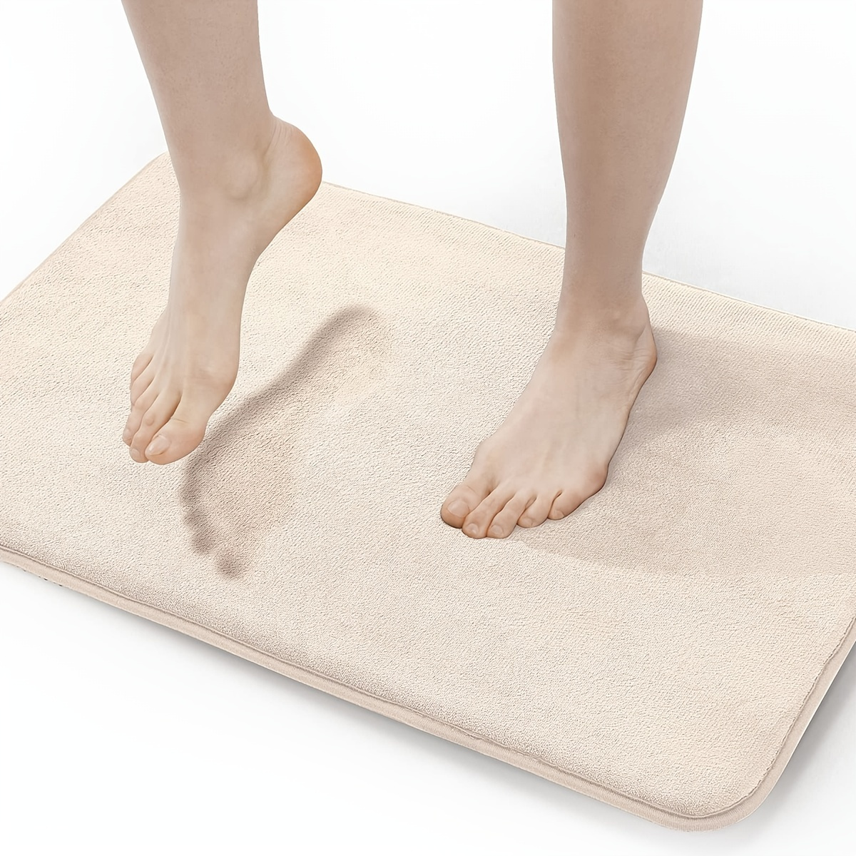 1pc Khaki Memory Foam Bath Rug Soft Non Slip Absorbent Floor Mat ... 1pc Khaki Memory Foam Bath Rug Soft Non Slip Absorbent Floor Mat ...
